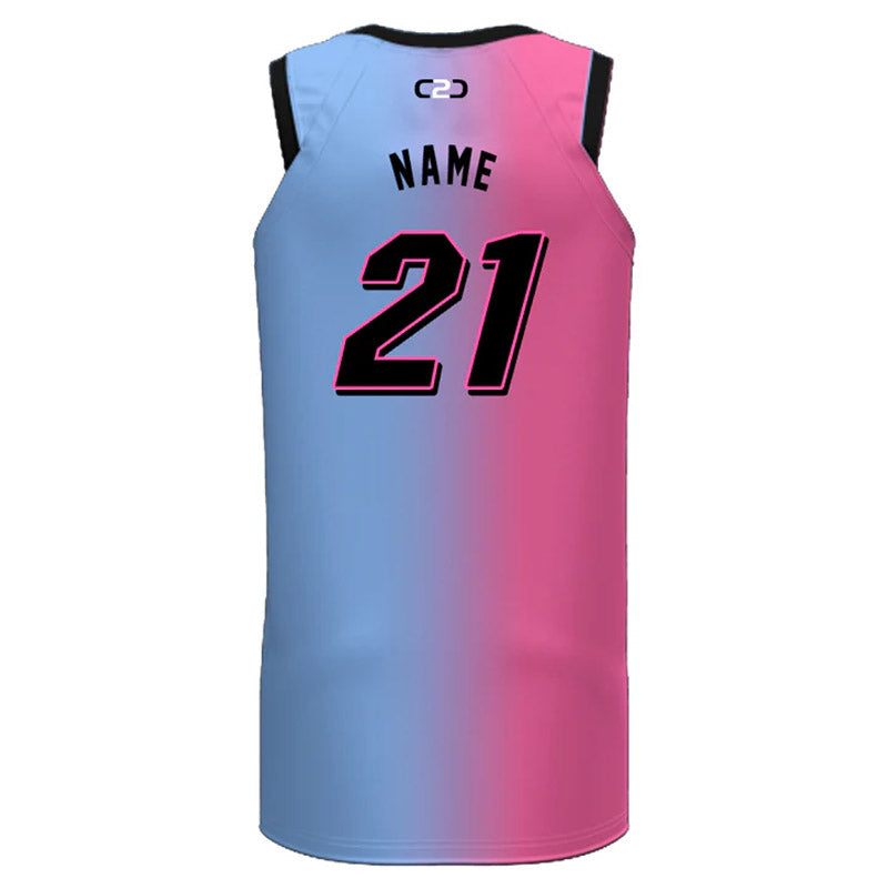 Design Your Own Custom Miami Gradient Basketball Uniform Singlet– Coast ...